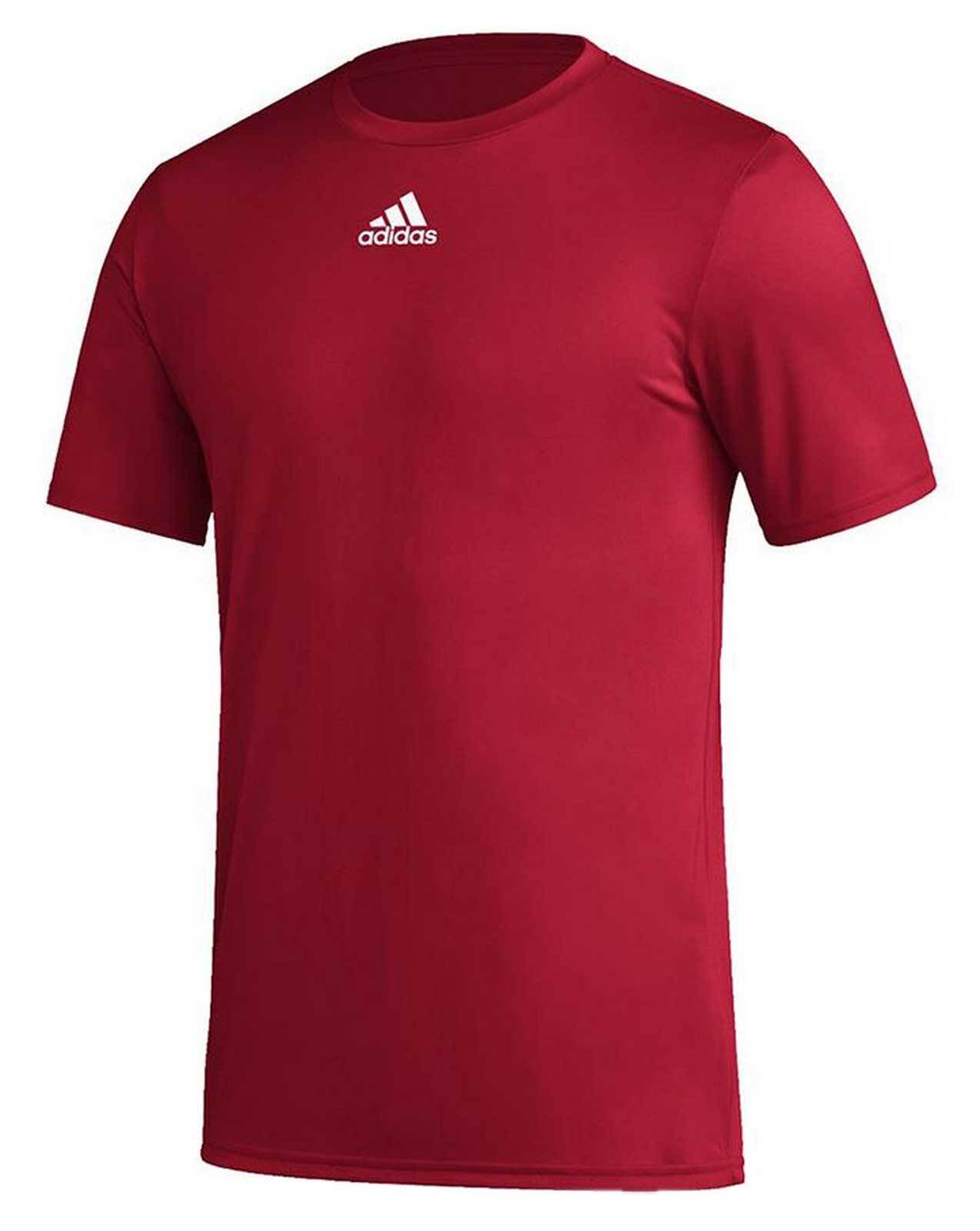 Adidas Men's Pregame BOS Short Sleeve Polyester Tee T-Shirt - Power Red ...