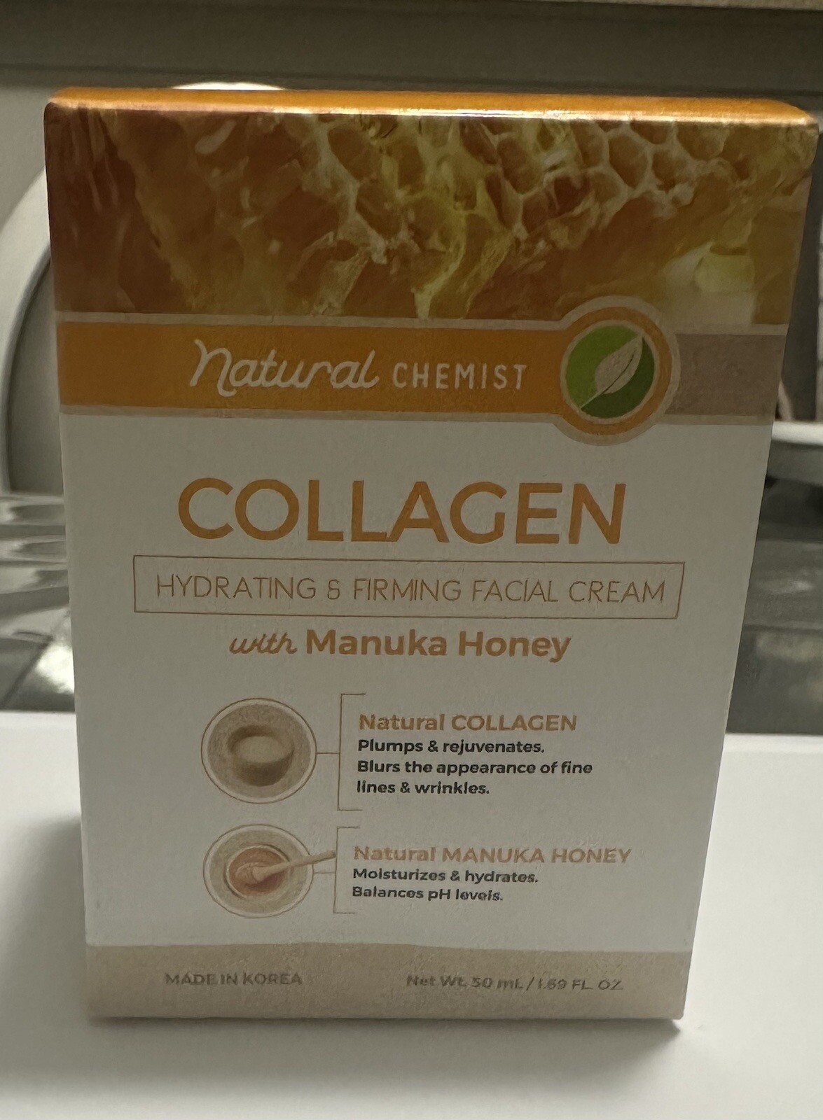 Natural Chemist COLLAGEN Hydrating Firming Facial Cream W/ MANUKA HONEY ...