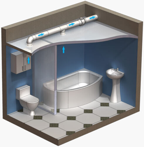 4" 5" 6" Inline Extractor Fan Loft Mounted Bathroom Kitchen Duct Fan ...