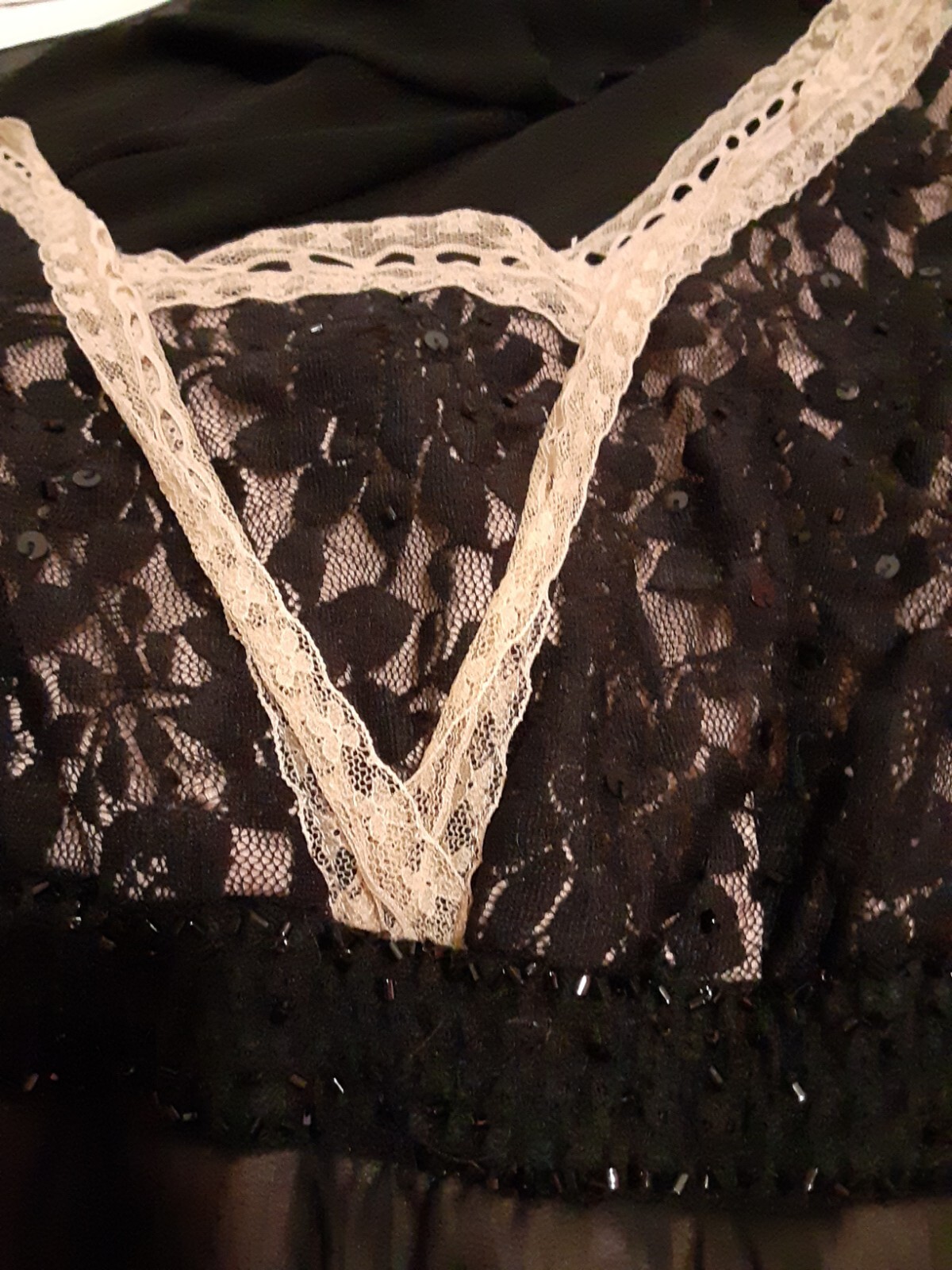 Vintage Spiegel Black Long Nightgown Lingerie Sleepwe… - Gem