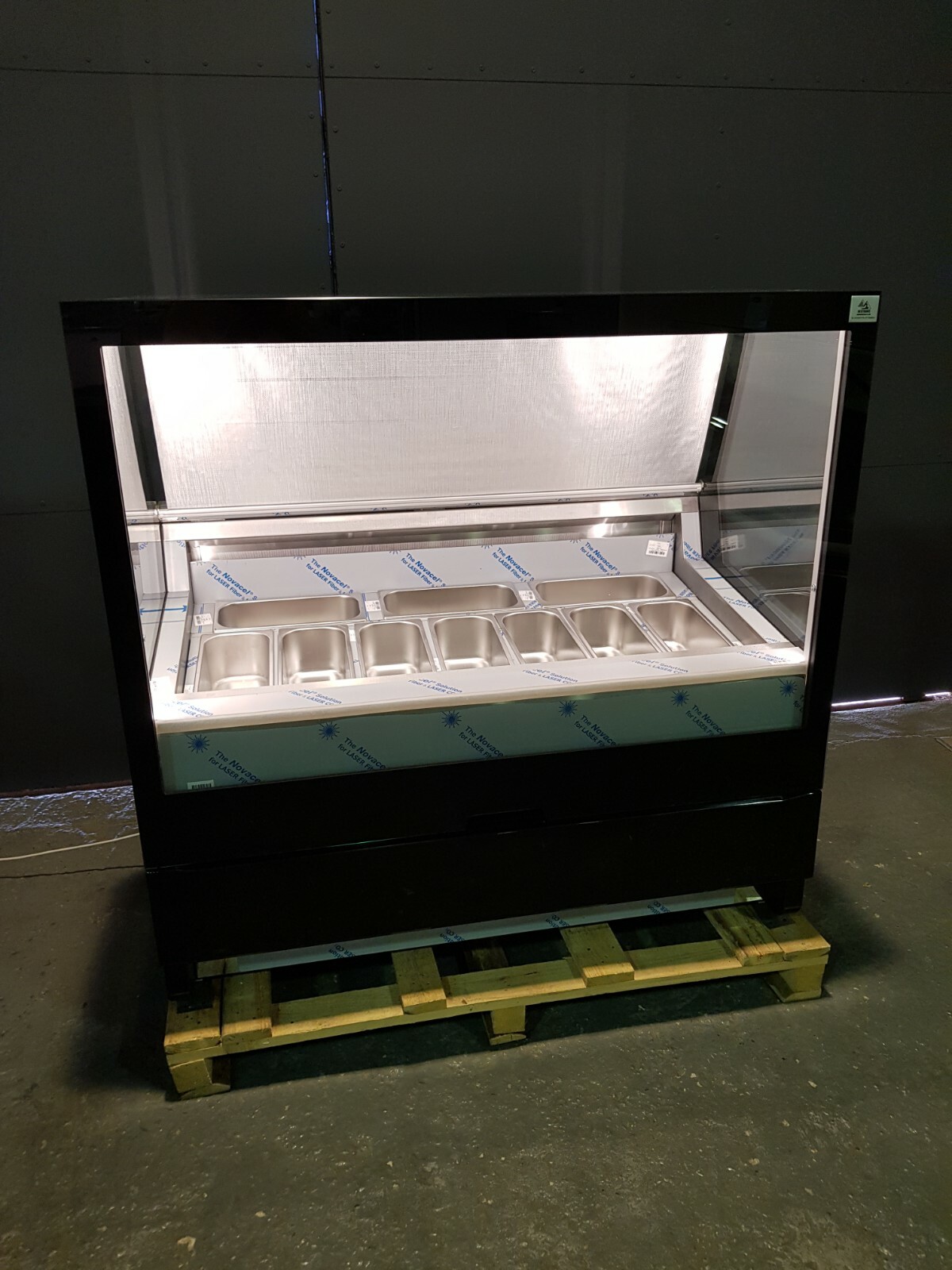ICE CREAM FREEZER DEEP ICE 10 NAPOLI PANS SOFT SCOOP DISPLAY FLAT GLASS ...