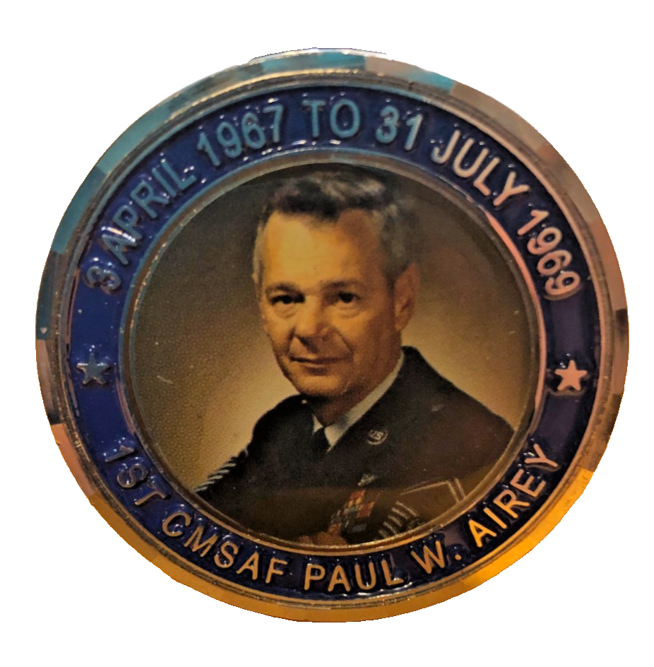 Challenge Coin USAF 1st CMSAF Paul W Airey 3Apr67-31Jul69 #1114 | eBay