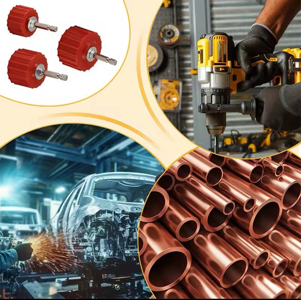 9 Pcs Copper Pipe Cleaner Set For Power Drill Tube Cleaning Brush For ...