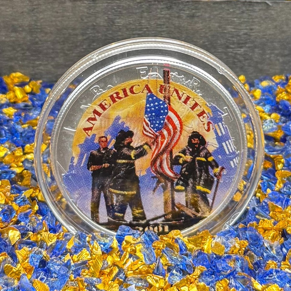 2001 $1 Silver Eagle Coin BU American Heroes September 11th Capsule COA ...