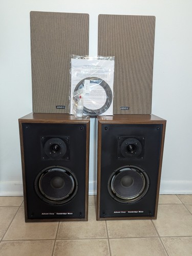 Advent 3002 Rare Vintage Pair Bookshelf Speakers W/ Re-foaming Kit ...