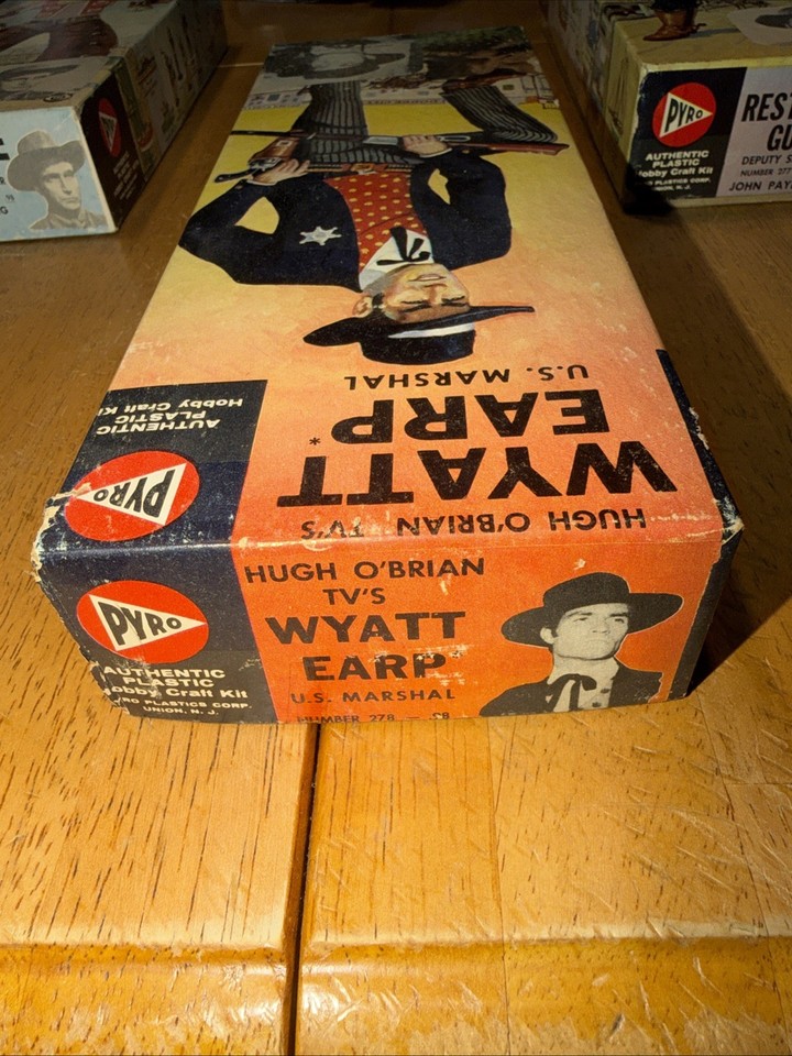 ORIGINAL PYRO TV'S WYATT EARP MODEL KIT 278-98 COMPLETE UNBUILT HUGH ...