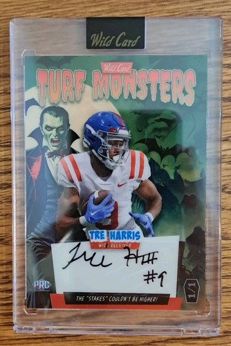 2024 Wild Card Haunted Hits Tre Harris Turf Monsters Auto 1/1 | eBay