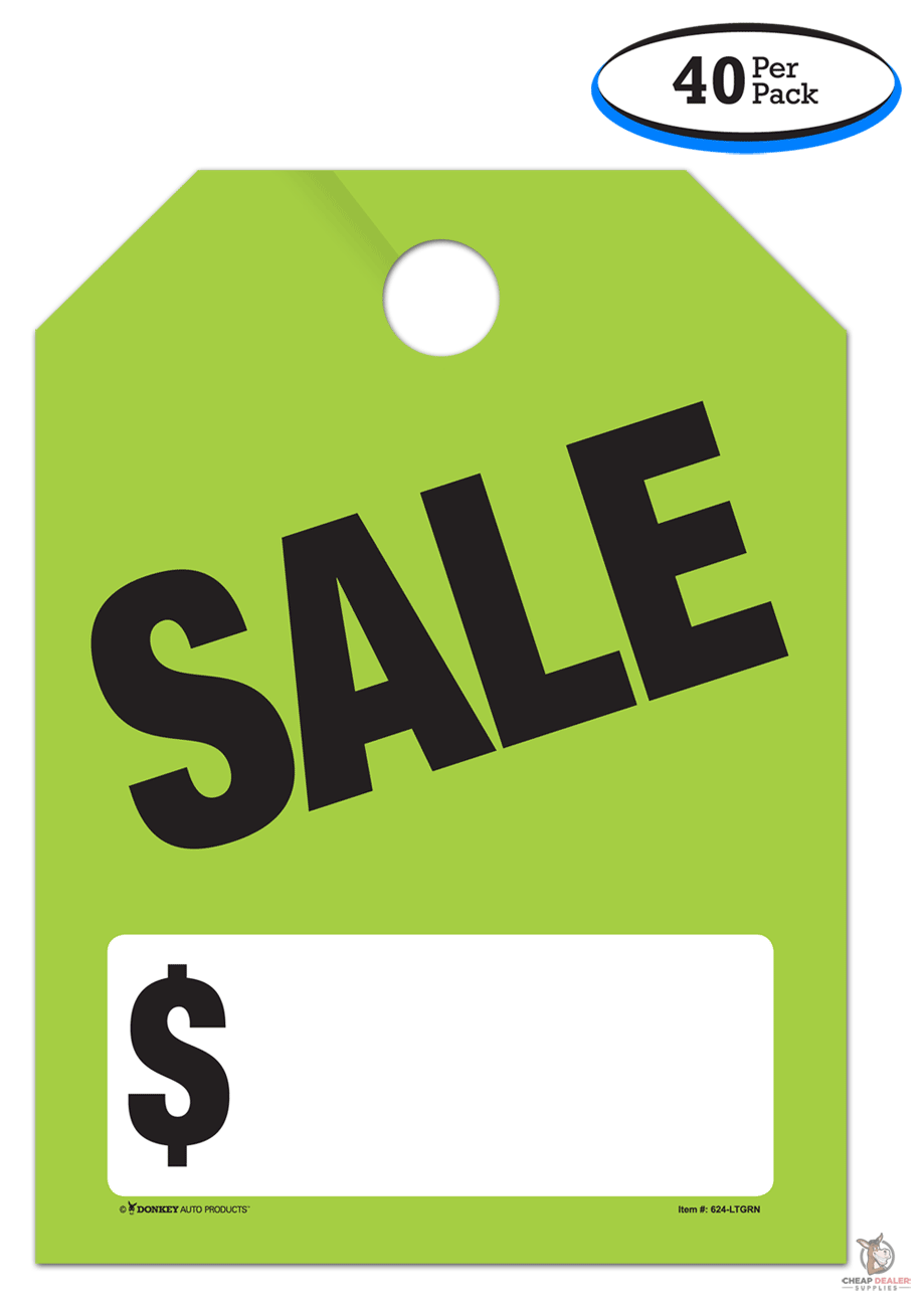 Modern Style Car Price Hang Tags - SALE (40 Per Pack) | eBay