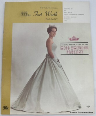 1962 Program Miss Fort Worth Pageant Miss America Preliminary FW TX ...