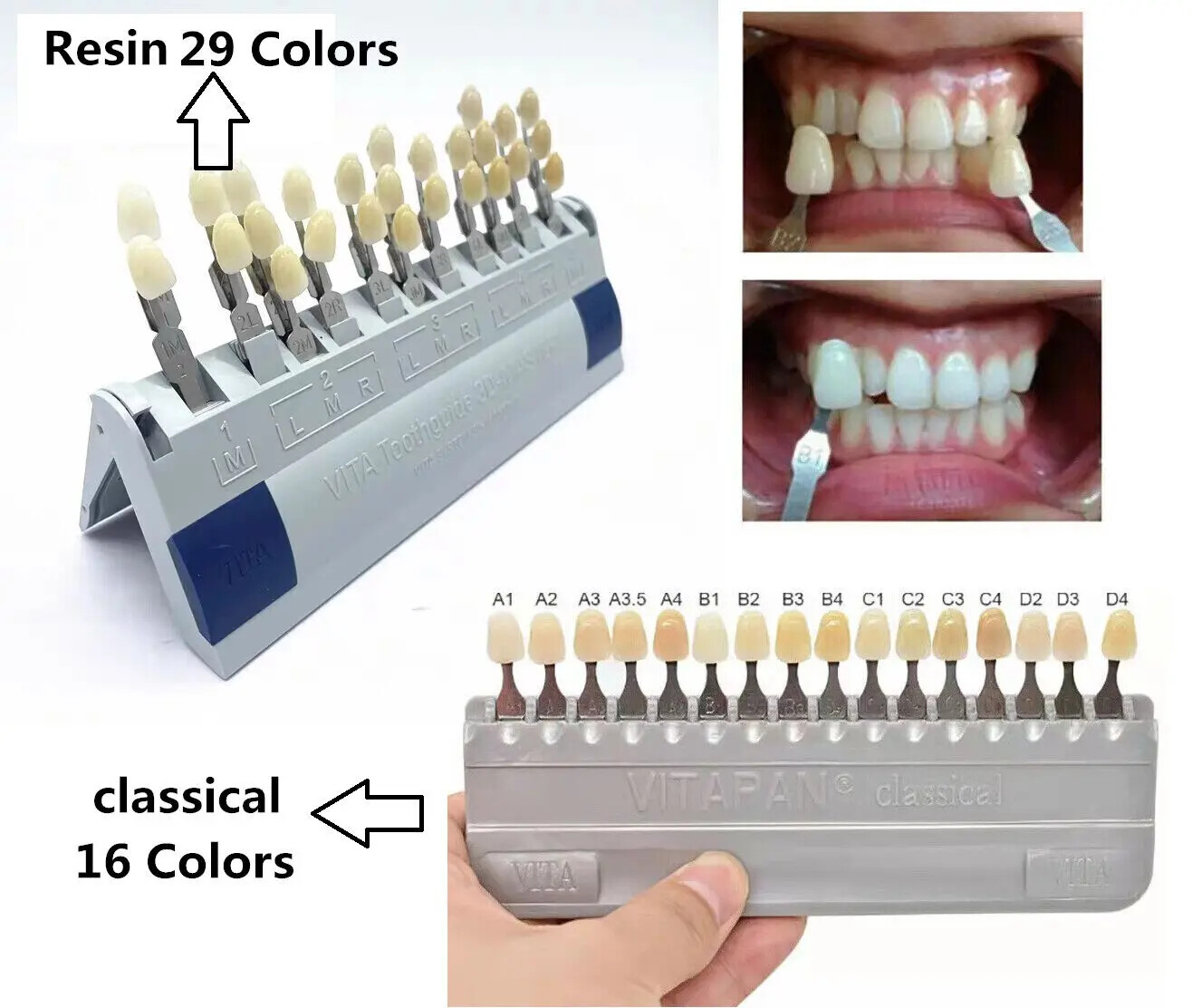 VITA Toothguide 3D Master with Bleached Shade Guide 29Colors classical ...