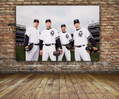 NY Yankees Core Four Jeter, Posada. Rivera, Petite 36 x 24 Canvas Print ...