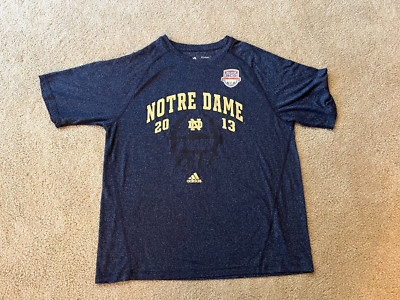 Adidas Notre Dame Mens Large 2013 National BCS Championship Shirt ...