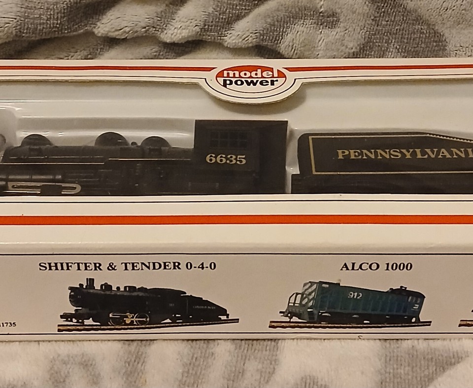 Model Power HO 6635 0-4-0 Pennsylvania Steam Locomotive Shifter Sloped ...