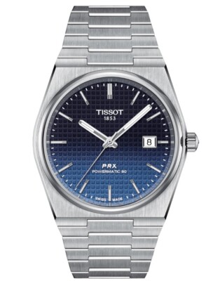 Tissot PRX Powermatic 80 40mm Dark Blue Gradient Dial Watch ...