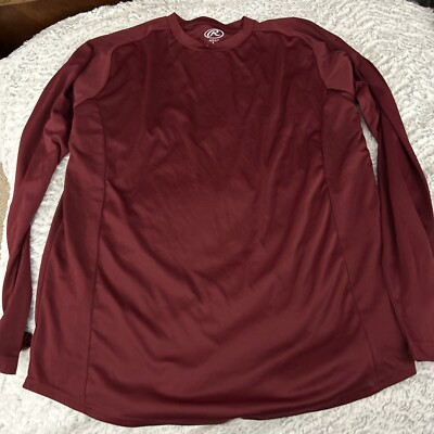 Rawlings Baseball Practice Pro-Dri Pullover Men's Sizes Maroon Size ...