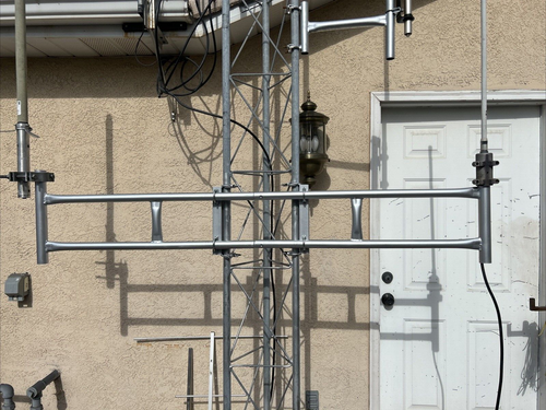 Antenna tower Dual antenna standoff mount 1.58 OD MOUNTING PIPE 15"TALL ...