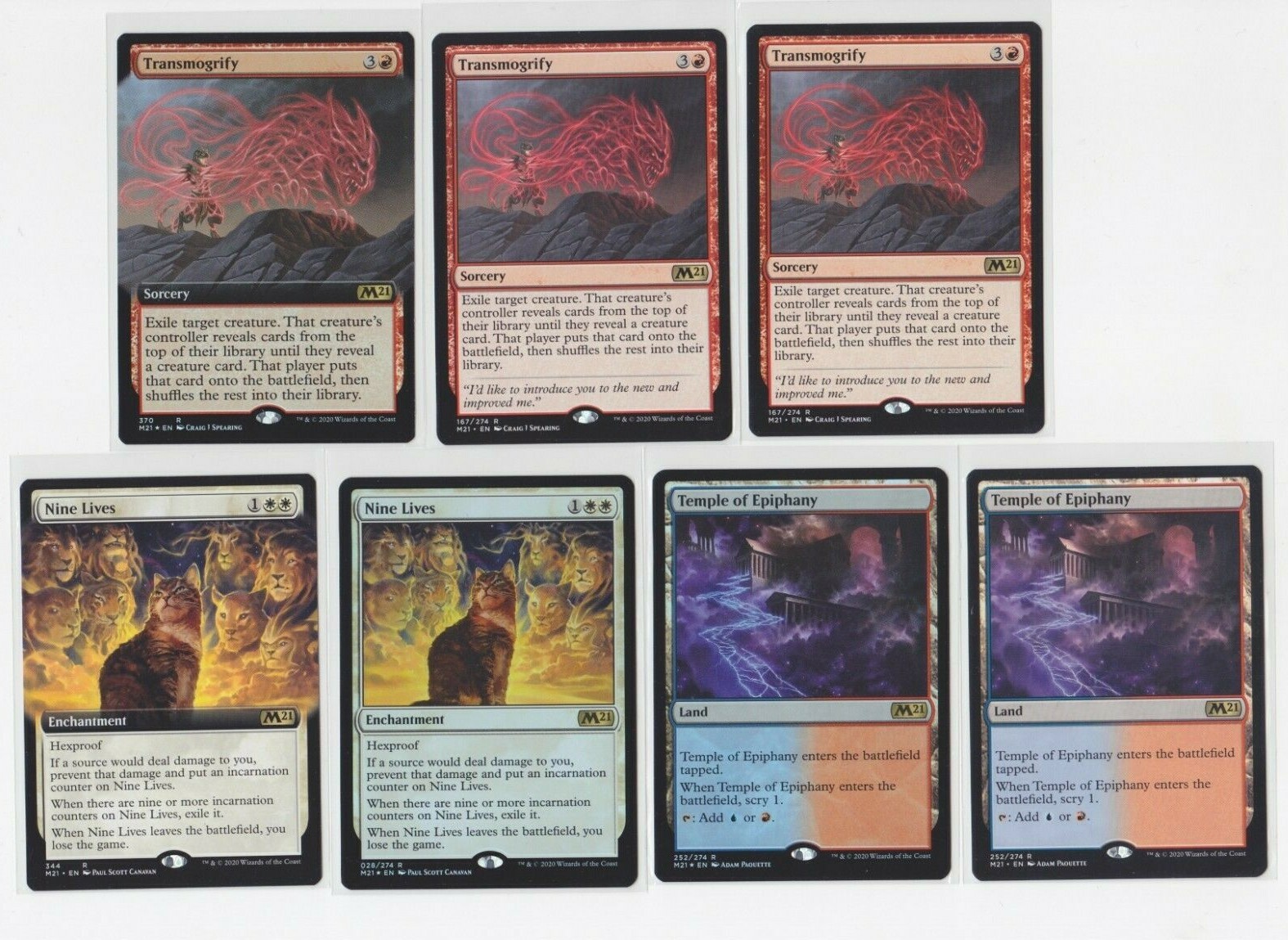 MTG Core 2021 Lot of 19 Cards Mix of Foils, Borderless Extended Art ...