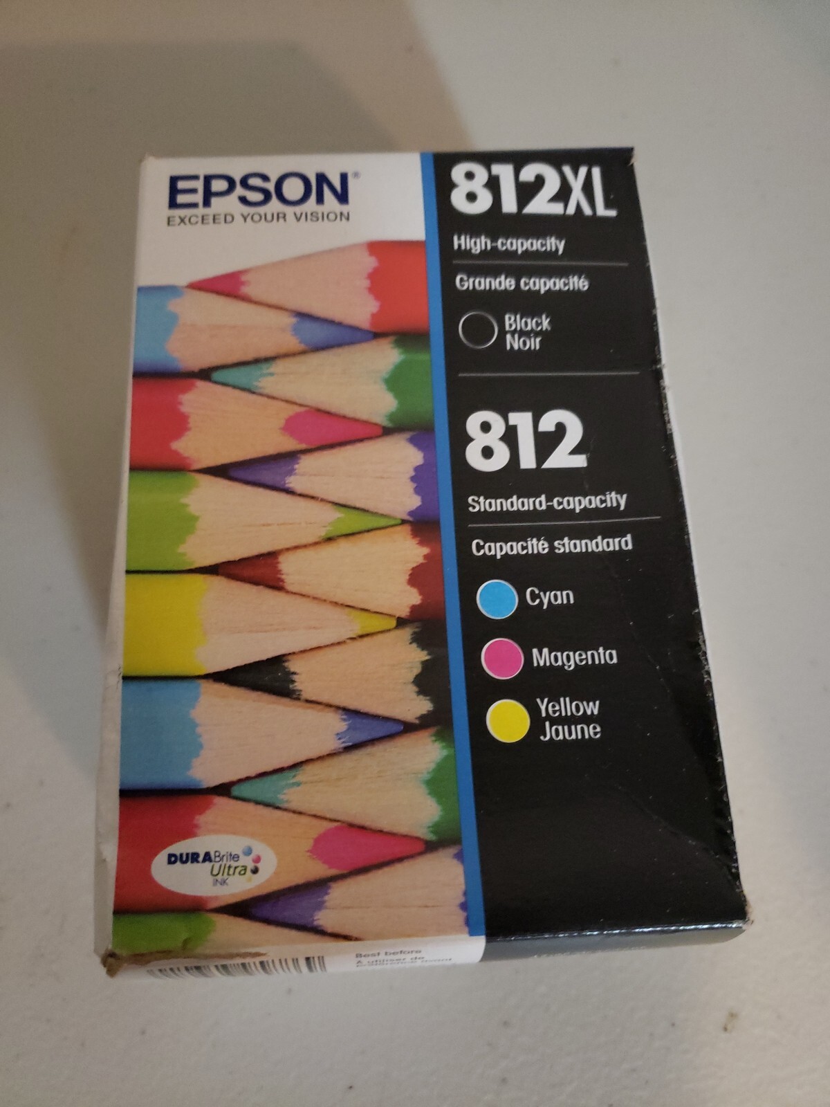 Epson 812XL Black 812 Cyan Magenta Yellow Ink Cartridges T812XL-BCS ...