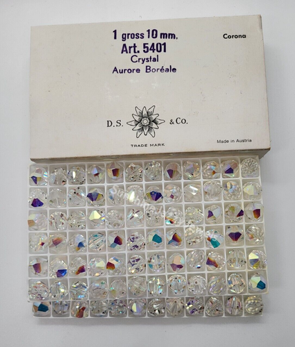 Factory Pack Swarovski Crystal Clear AB 10mm Acorn 5401 Beads; 144pc; Vintage | eBay