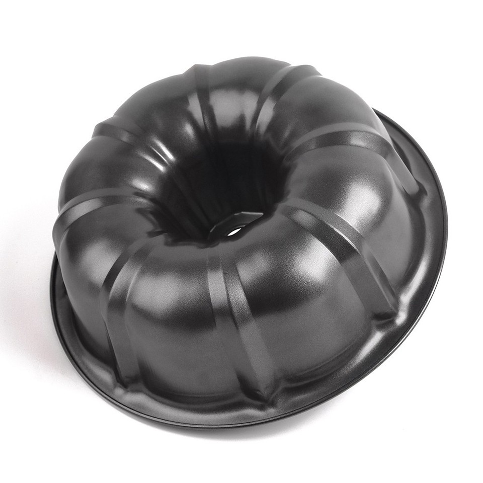 9.5inch Non-Stick Cake Pan, Heavy Duty Carbon Steel Fluted Tube Round ...