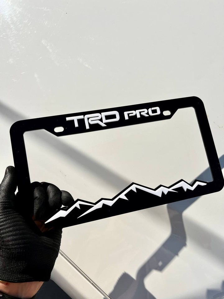 TRD PRO LICENSE PLATE FRAME TOYOTA ACCESSORY FRONT REAR TAG HOLDER ...