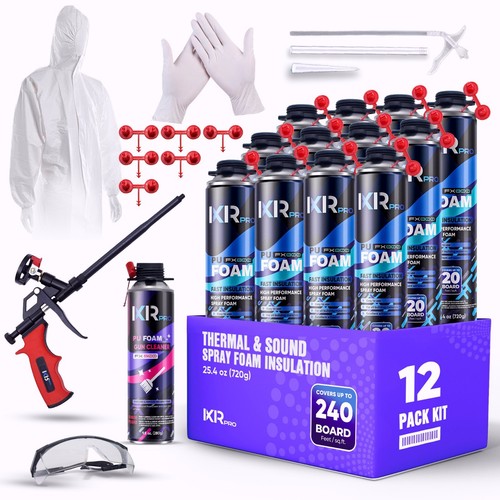 Spray Foam Insulation Kit (12 PK Kit-25.4oz) Expanding Foam Sealant | eBay