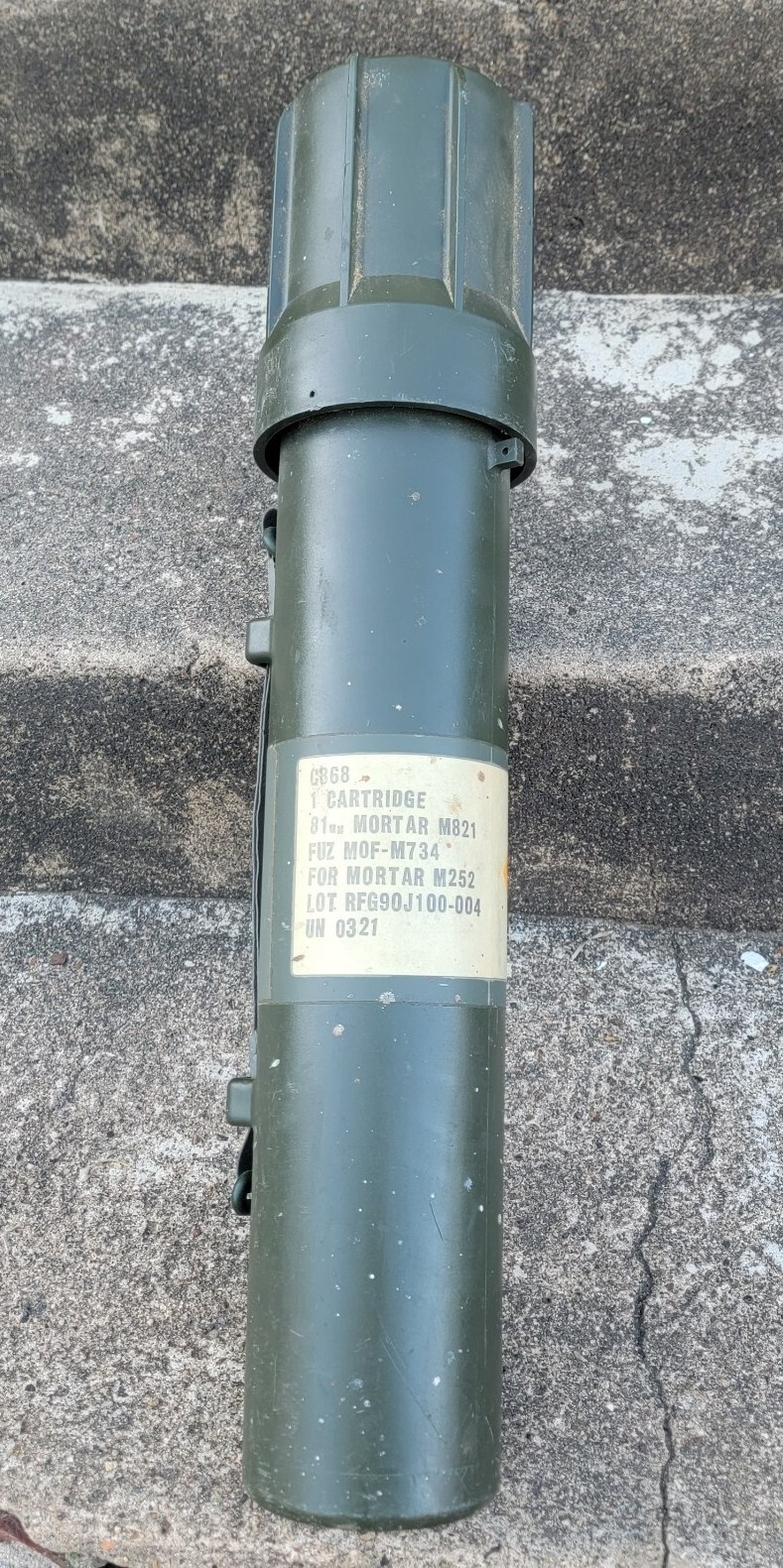 Military Mortar Case C868 81mm Mortar M821 for M252 NO SHELL EMPTY ...