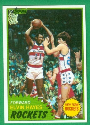 1981-82 TOPPS #42 ELVIN HAYES HOUSTON ROCKETS WASHINGTON BULLETS HOF NM ...