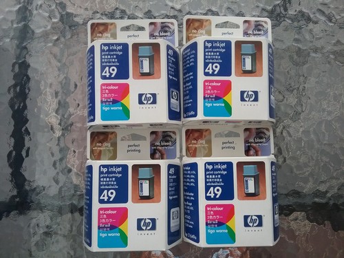 4pcs. Genuine HP (49) 51649A Colour Ink Cartridge Deskjet Deskwriter ...