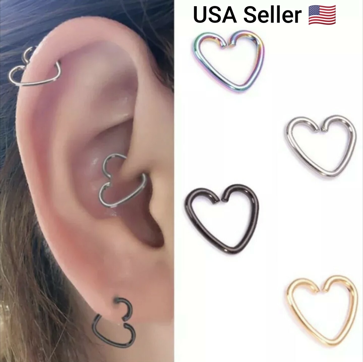 Tragus Piercing Heart