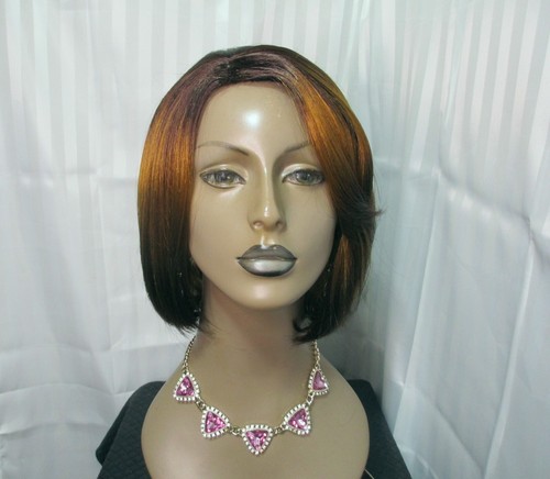 Beshe Flex-wig pageboy style Brown w/ bright strawberry blonde. NEW | eBay