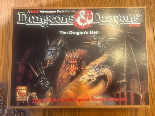 THE DRAGONS'S DEN TSR Boardgame Dungeons & Dragons Board Game COMPLETE ...
