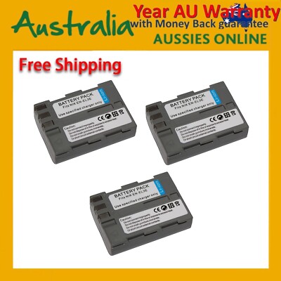 3 x EN-EL3e Battery for Nikon D700 D90 D50 D70s D300S D300 D80 Camera ...