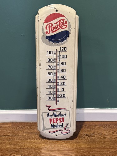 Vintage Original Any Weather's Pepsi Cola Soda Pop Advertising ...
