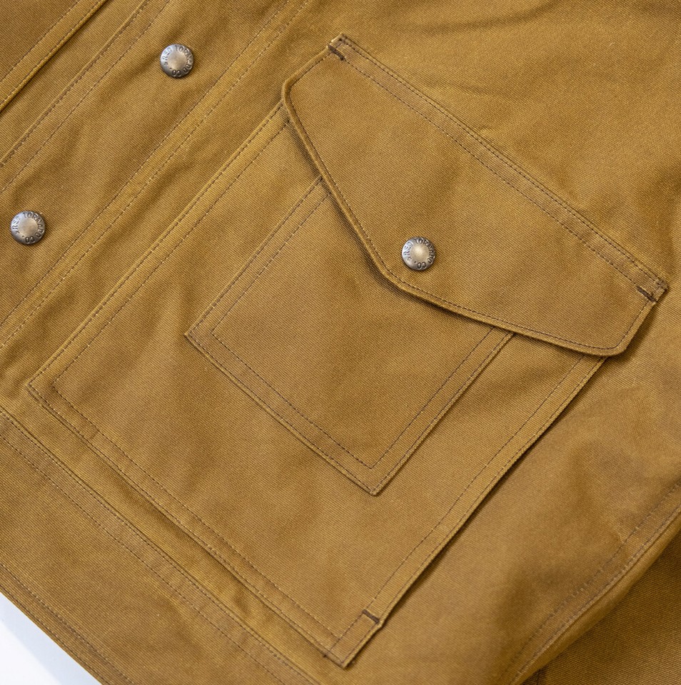 Heavyweight Canvas Jacket Men's Vintage Casual Coat Work Coat Pockets ...