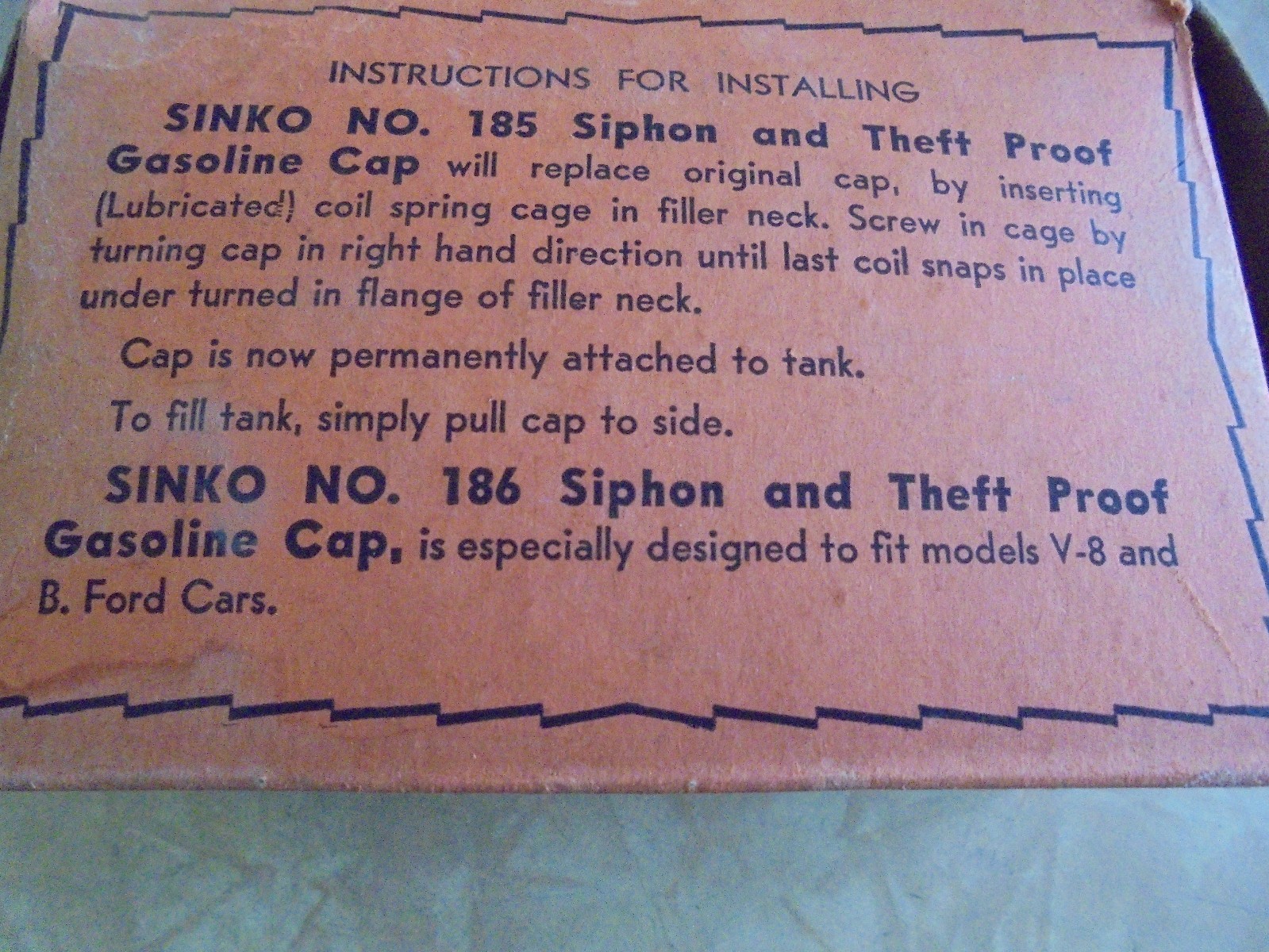 NORS 32 33 34 35 36 37 FORD Sinko Chrome GAS CAP V8 Hot Rod Siphon Theft Proof | eBay