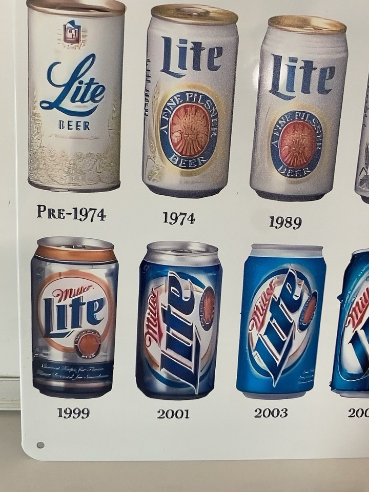 Miller Lite Beer Sign - Miller Brewing Company History Of Miller Cans ...