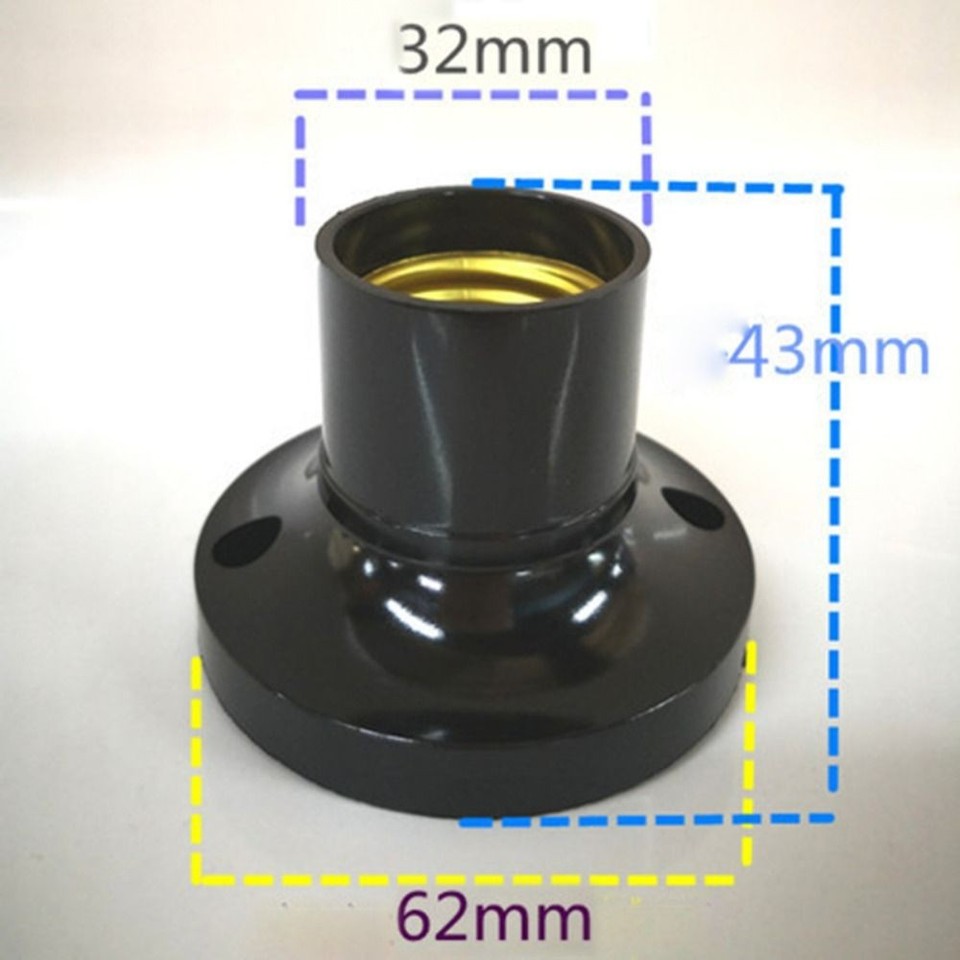 Hanging Lamp E27 Screw Lamp Holder Round Socket Led Light Bulb Holder ...