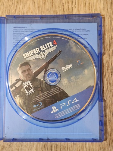 Sniper Elite 4 Sony PlayStation 4 PS4 - 2017 - Game Disc & Case ...