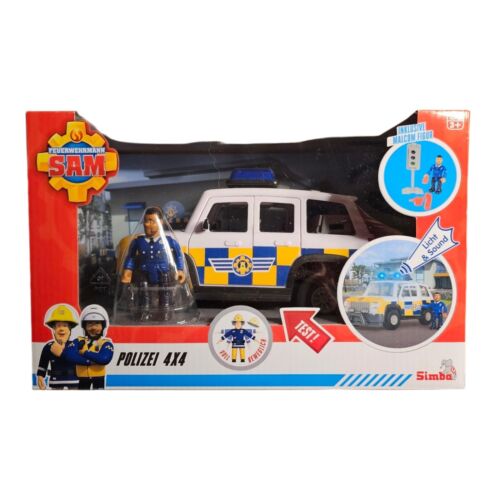 Simba Toys 109251096 Fireman Sam Police Car 4x4 with Figure Toy Car ...