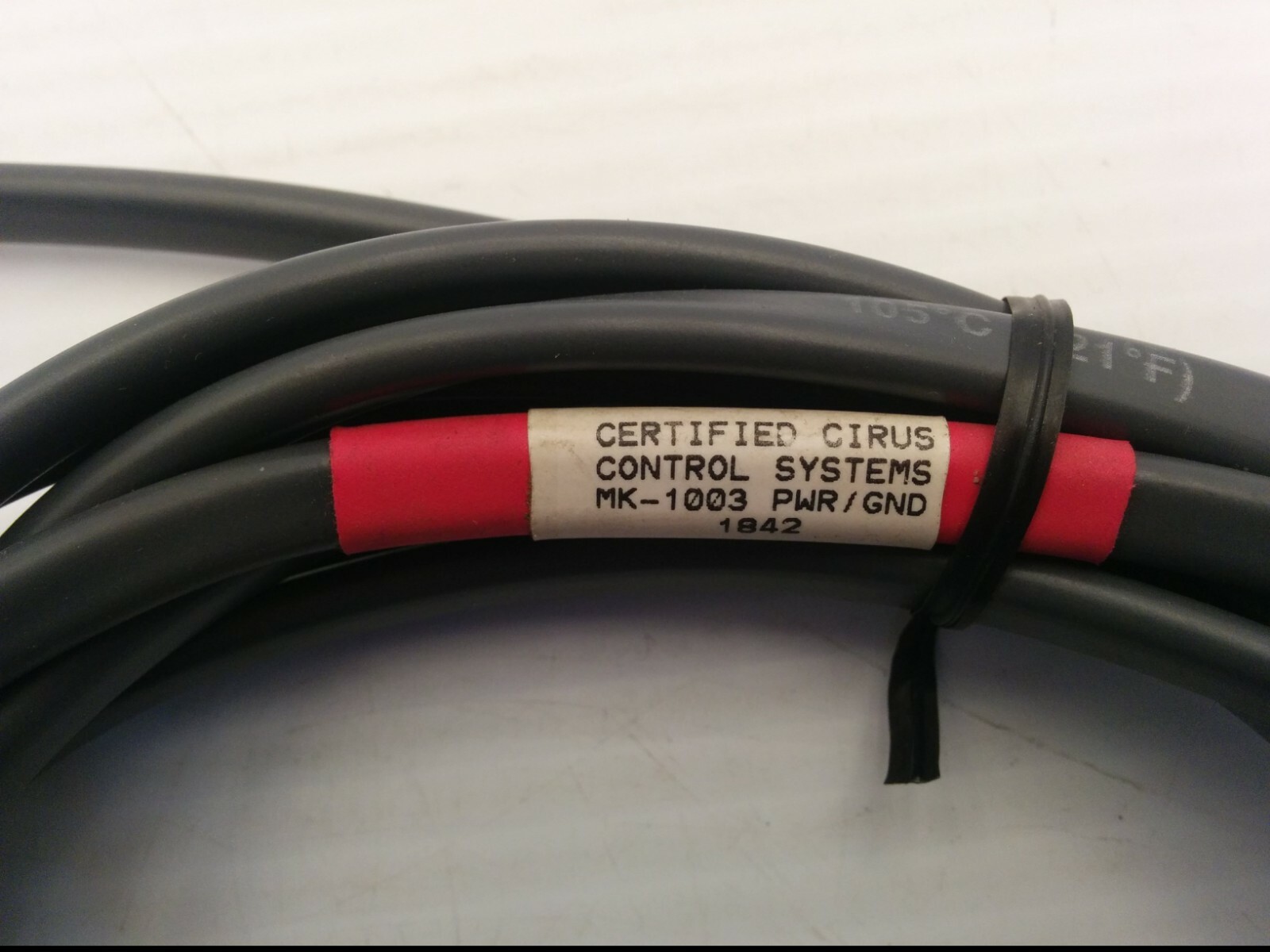 CIRUS CONTROLS MK-1003 CABLE CORD CONNECTOR, PWR/GND 1842, 11 FT CABLE ...