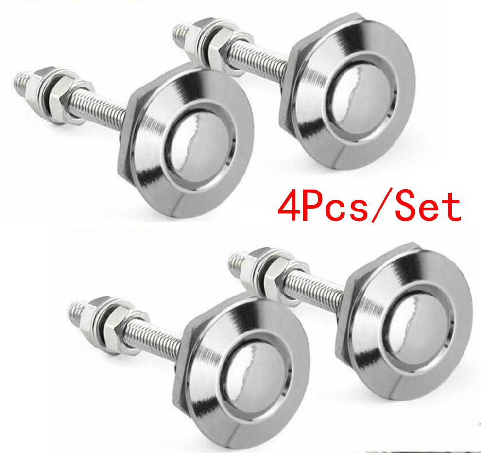 4Pcs Push Button Quick Release Hood Pins Bonnet Lock Clip Latch Bumper ...