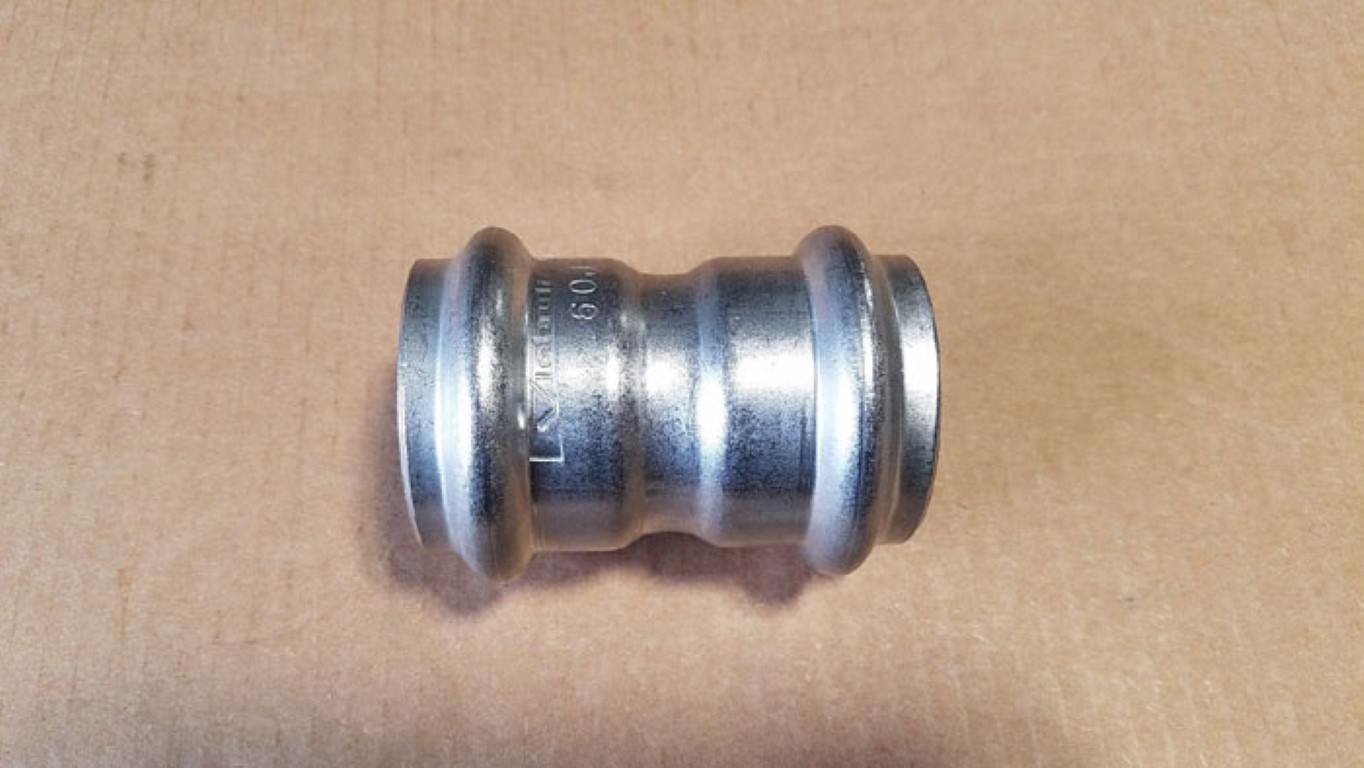 Victaulic Vic-Press 1-1/2" Coupling w/ Pipe Stop 316SS #P507 **LOT of ...