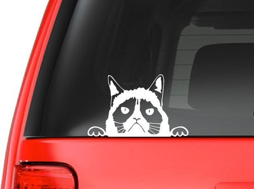 Peeking Grumpy Cat (W14) Funny Vinyl Decal Sticker Car/Truck Laptop ...