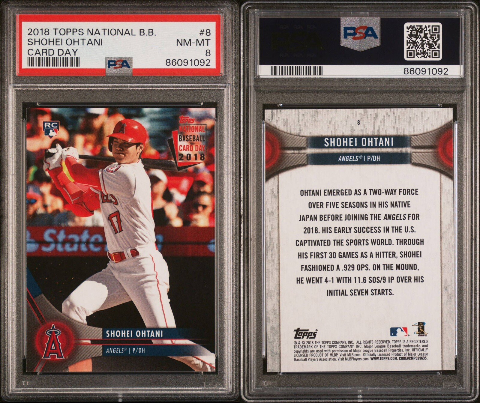 2018 Topps National Baseball Card Day - #8 Shohei Ohtani (RC) for sale ...
