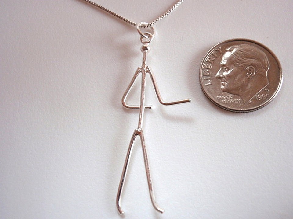 Stick Man 925 Sterling Silver Pendant Corona Sun Jewelry stickman | eBay