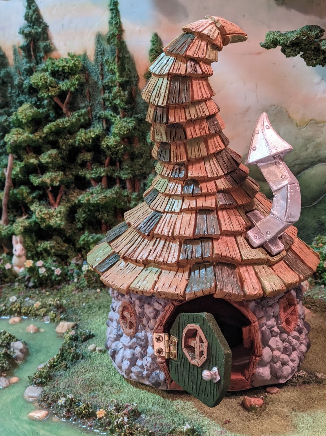 Miniature Wizards Shack Fairy House Door opens GO 17913 Fairy Garden | eBay