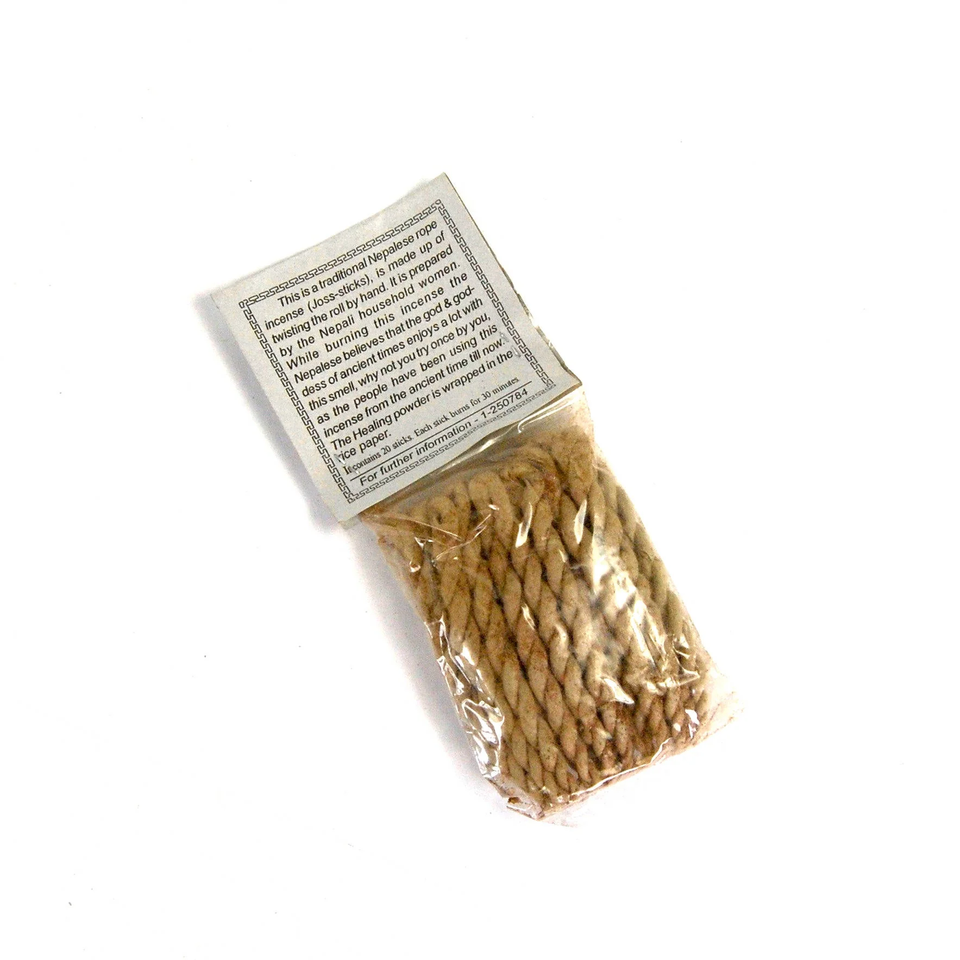 HEALING Himalayan Rope Incense, All Natural 20 Ropes Bundle with Burner ...