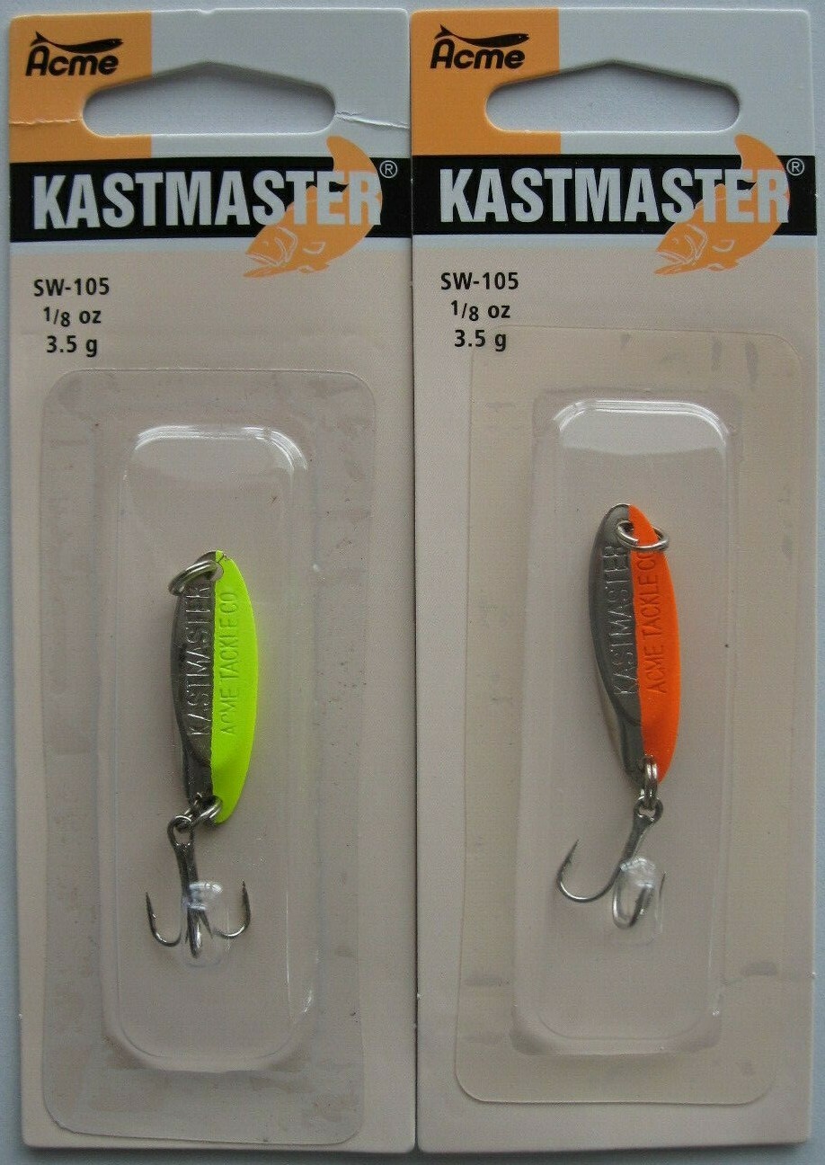 2 Pks. Acme Tackle KASTMASTER Fishing Lures - 1/8 Ounce - Two Popular ...