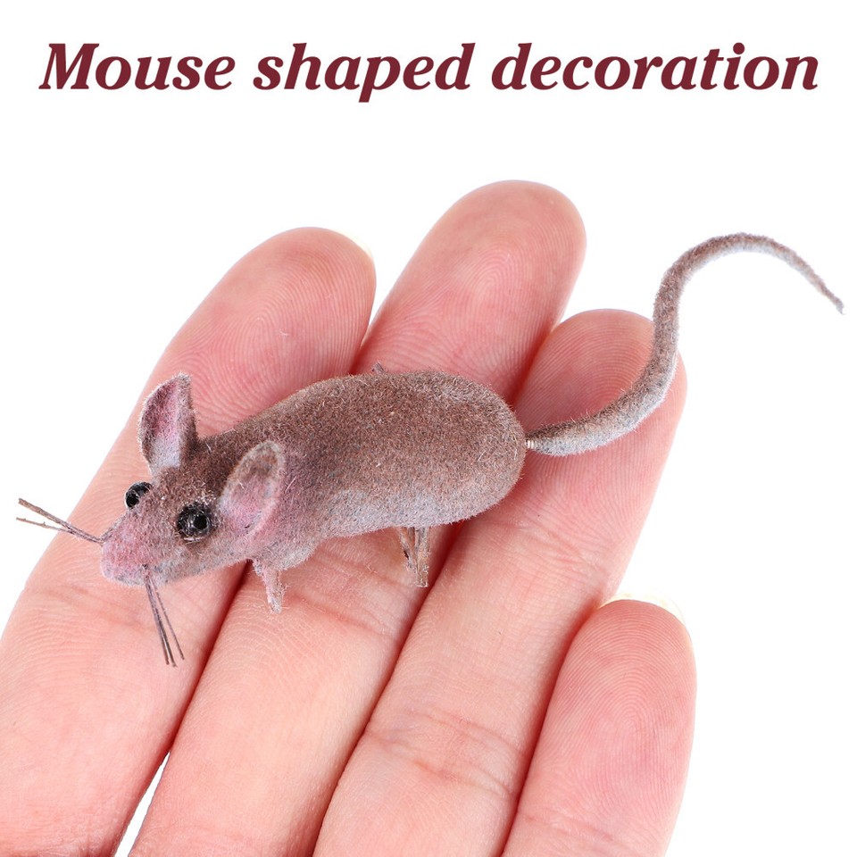 5Pcs Mini Simulation Mice Decoration Realistic Mice Ornaments | eBay